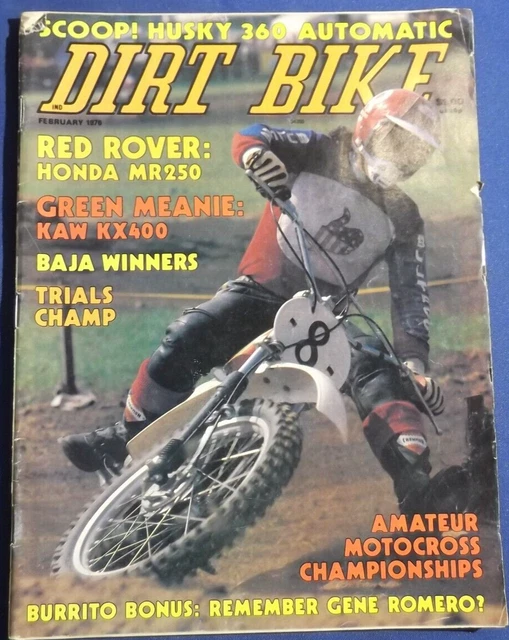 DIRT BIKE MAGAZINE-FEB 1976 Husky 360 Auto Kaw 400Mx Amateur Mx Nats ...