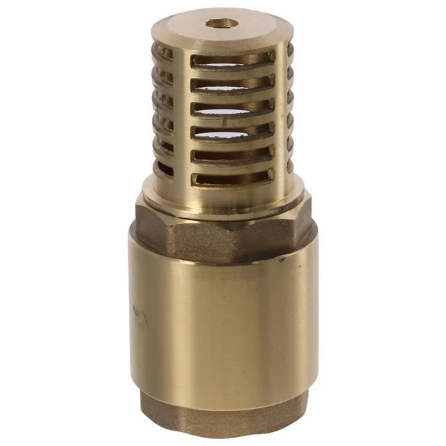 BRASS CHECK VALVE 1 inch NPT One-way Valve Foot Valve Strainer Filters ...