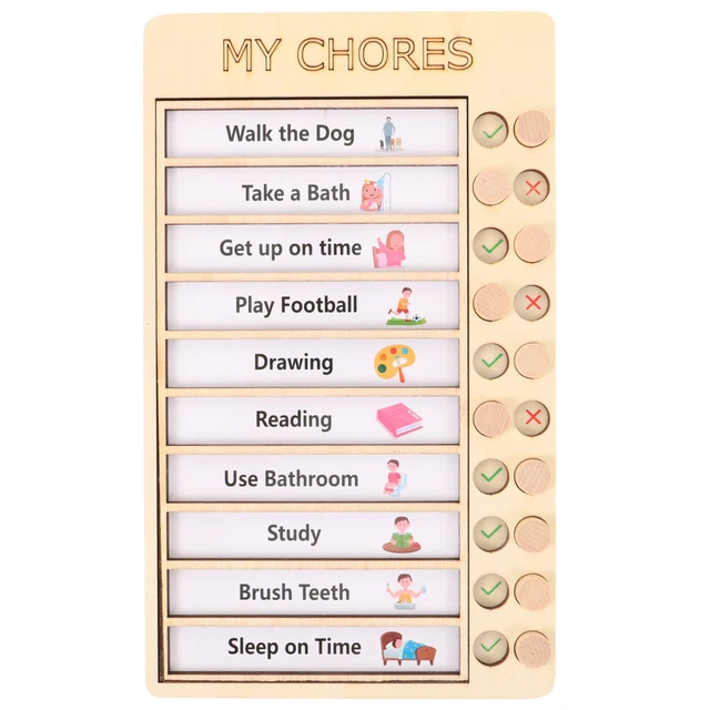 ADULTS SCHEDULE BOARD Self-discipline Checker Routine Planner £23.56 ...