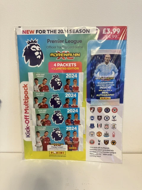PANINI ADRENALYN XL Premier League 2024 KICK-OFF Multipack Inc Erling ...