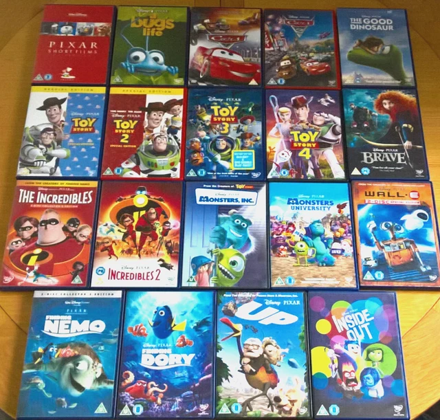 DISNEY PIXAR 19X DVD Collection Toy Story 1-4 Nemo Wall-E Up Monsters more R2 EUR 21,12 ...