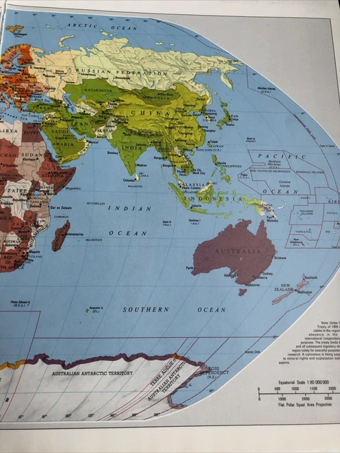 1994: POLITICAL MAP of The World Original Print Vintage #CNS £0.99 ...