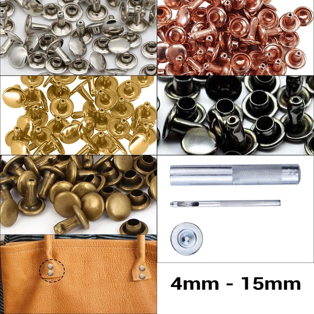 DOUBLE CAP RIVETS Hand Fixing Tool Rapid Repair Rivet For DIY Shoe ...