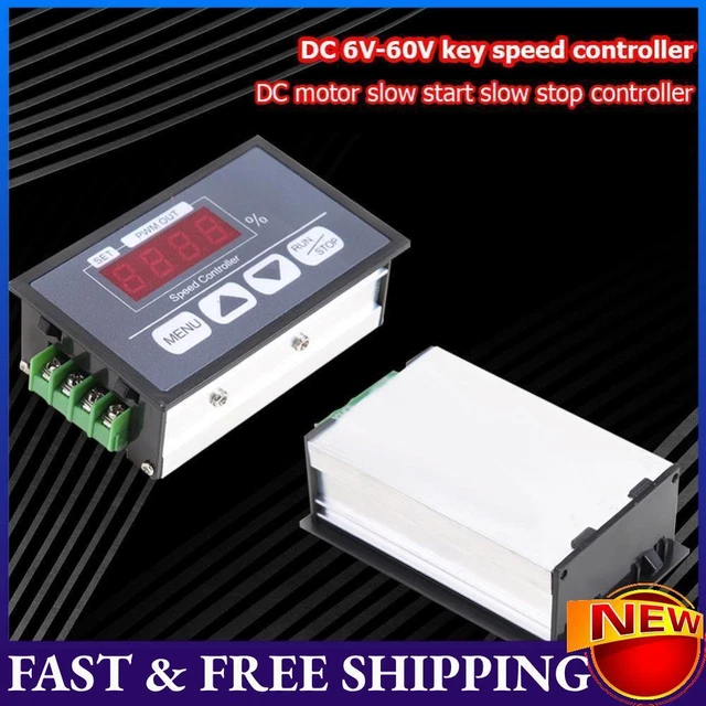 SOFT START STOP PWM DC regolatore velocità motore 6-60 V 30 A controller display digitale EUR 10 ...