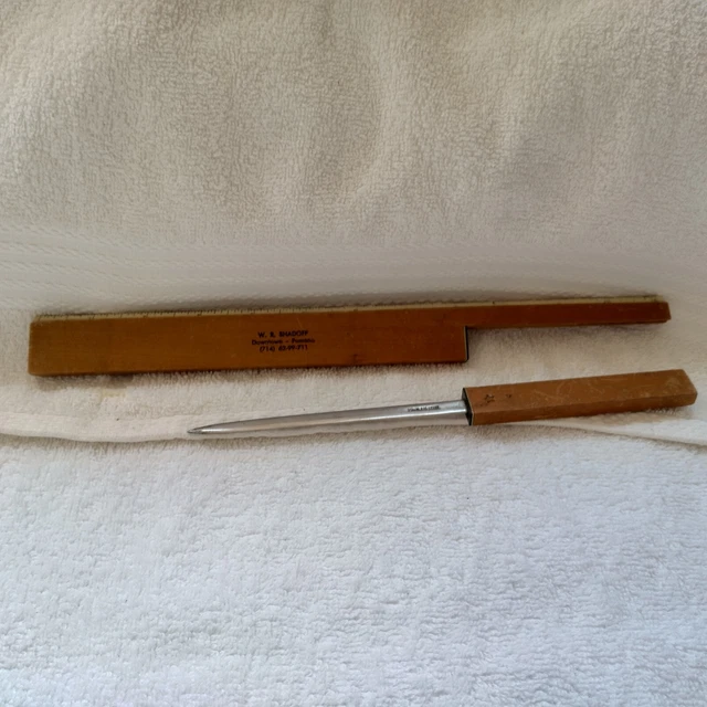 VINTAGE W. R. Shadoff, Downtown-Pomona, 12" ruler and letter opener ...