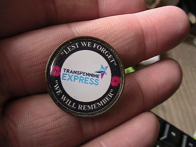 TRANSPENNINE EXPRESS REMEMBRANCE pin badge British railway rail train £ ...