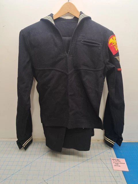 VINTAGE WWII NAVY Sailor Uniform 13 Button Machine Mate Size S £69.58 ...