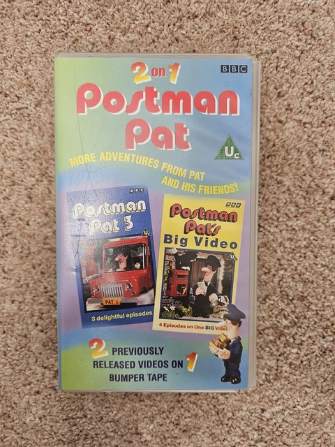 POSTMAN PAT 2 on 1 Pat 3 and Pat's Big video VHS Pal Video Tape BBC (G1 ...