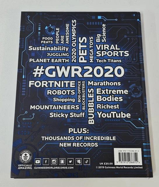 GUINNESS WORLD RECORDS 2020 Edition (Hardcover) Official Book Facts ...
