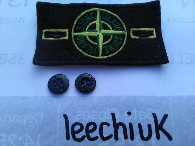 100% GENUINE STONE ISLAND Vintage BADGE & BUTTONS MINT *Free Tracked ...