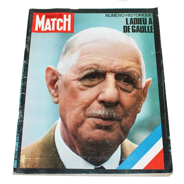 MAGAZINE / REVUE Paris Match n° 1124 du 21/11/1970 L'adieu à De Gaulle ...