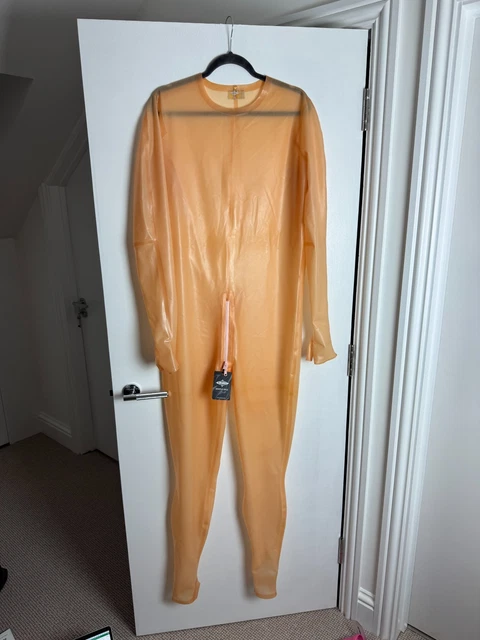 MENS LIBIDEX LATEX Neck Entry Catsuit with Attached Gloves, Size 3XL ...