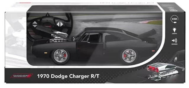 FAST & FURIUS DOMS 1970 Dodge Charger RT BLACK car 1:16 RC Car RASTAR 2 ...