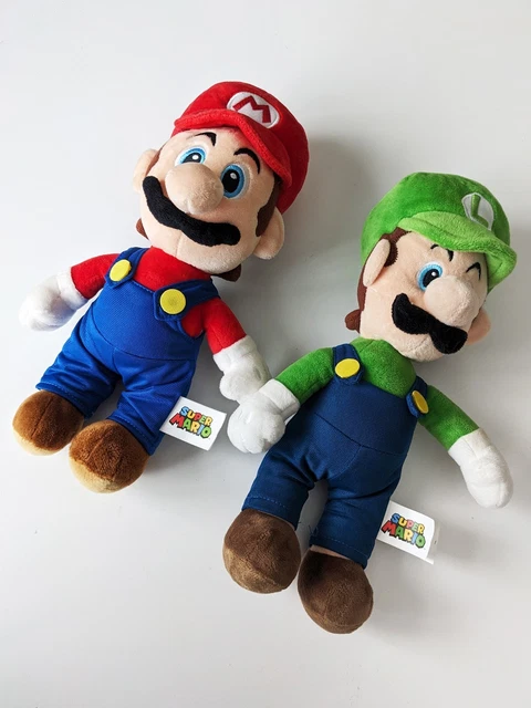 NINTENDO SUPER MARIO Bros Mario & Luigi Plush Soft Toy, 30cm Simba Toys ...