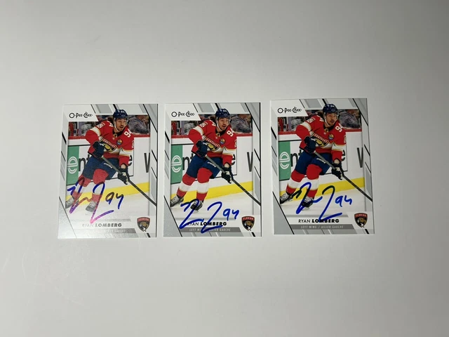 CARTE DÉDICACÉE SIGNÉE Ryan Lomberg Auto O Pee Chee Panthers LNH CHAMPS ...