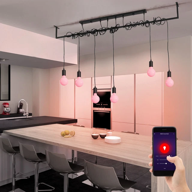 SMART RGB LED Luminaire Suspendu Dimmable Alexa Lampe Google Réglable ...