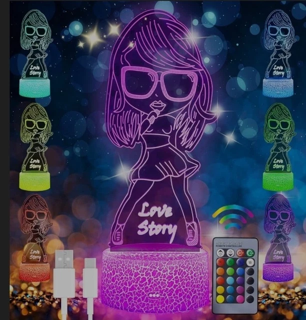 TAYLOR SWIFT NIGHT Light 3D Illusion Lamp 16 Colours With Remote ...
