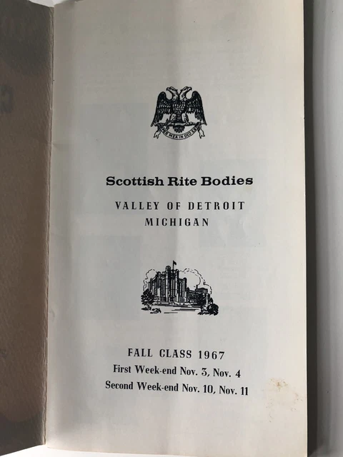 1967 SCOTTISH RITE Bodies Centennial of the Union of 1867 262nd Reunion ...