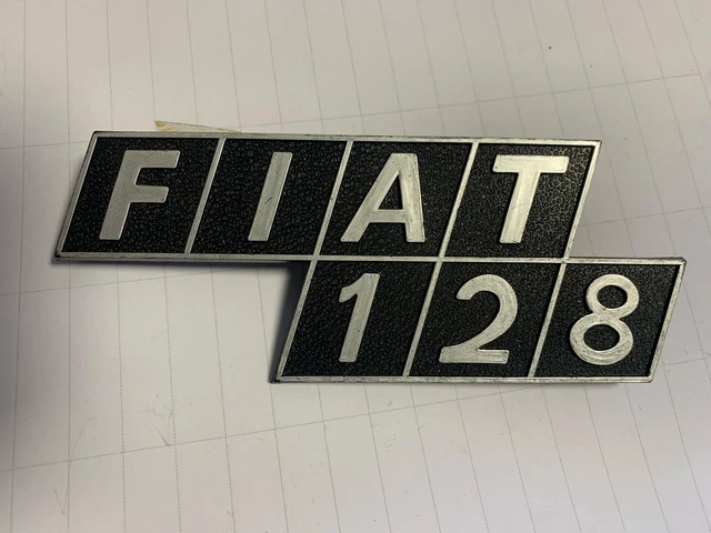 FIAT 128 LOGO Scritta Stemma Emblema Fregio Badge Ovale Targa Marchio ...
