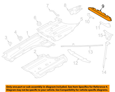 BMW OEM 2018 X3 Under Engine Cover Splash Shield-Rear Cover 51757404241 ...