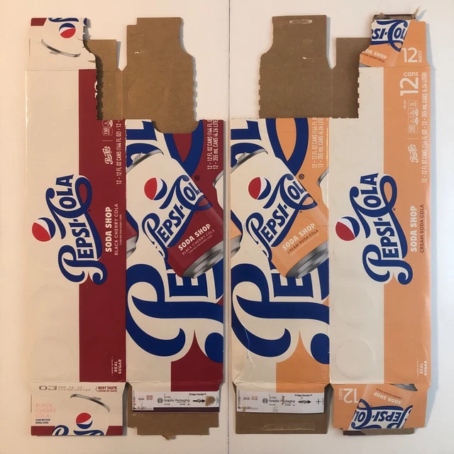 EMPTY | PEPSI Lot of 3 Pepsi Cola Black Cherry Cream Soda Cola Zero ...