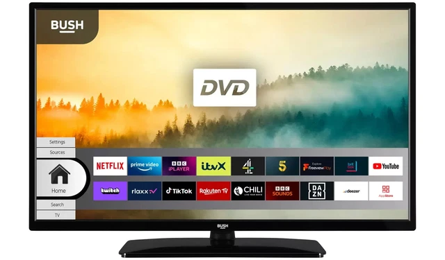 BUSH 32 INCH Smart Full HD HDR Freeview TV / DVD Combi Built In Player ...