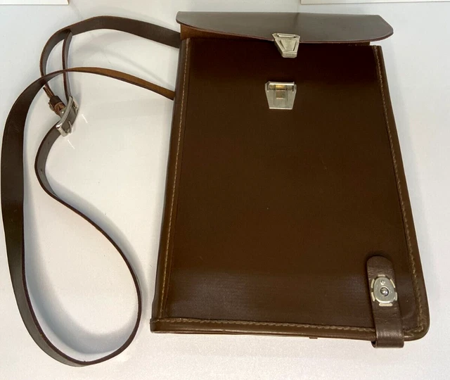 SOVIET RUSSIAN ARMY Military Officer Leather Map Bag Case Tablet ...
