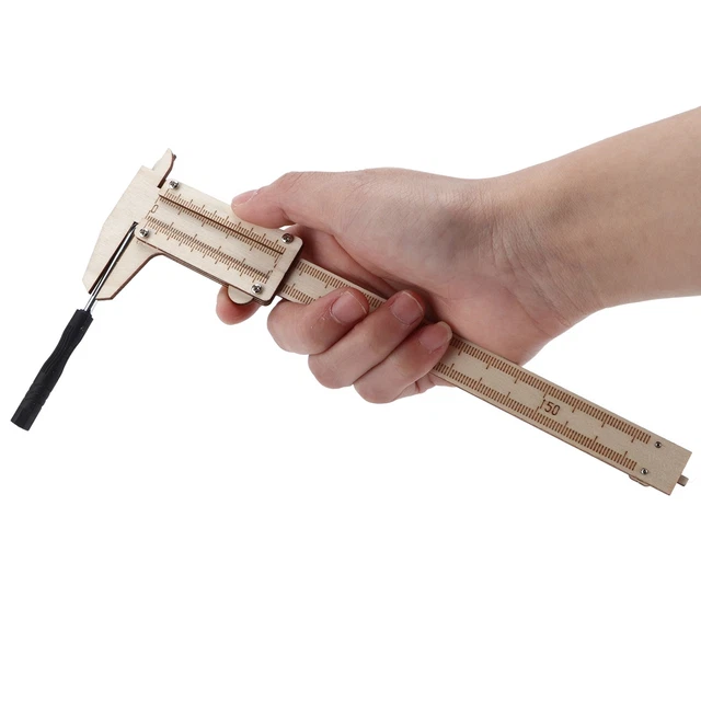 CHILDREN'S VERNIER CALIPERS Digital Micrometer Wooden Vernier Caliper ...