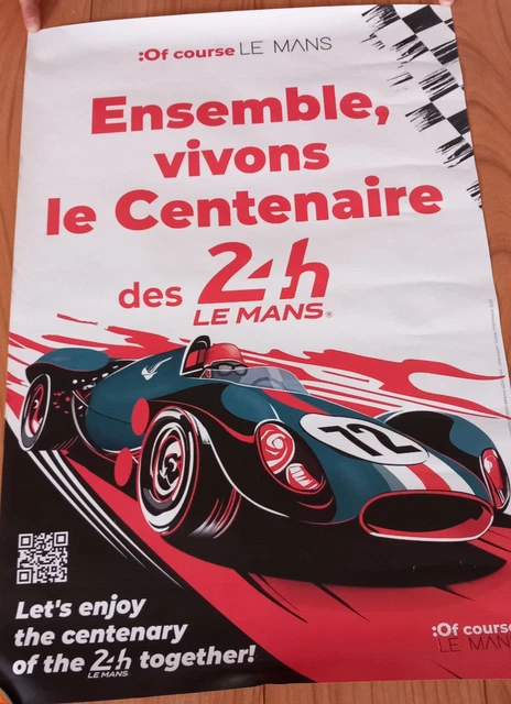 Affiche Poster 24h Du Mans 2023 Centenaire 100ans 24 Heures Du Mans Eur