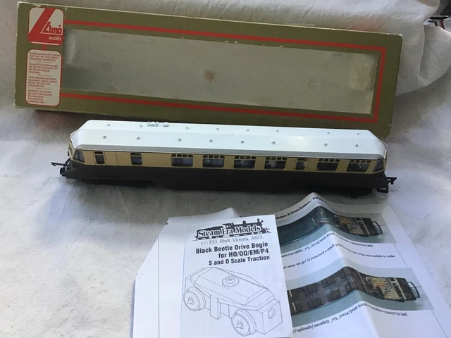 LIMA OO GAUGE Choc & Cream Rail Car No.22 With Beetle Drive Bogies ...