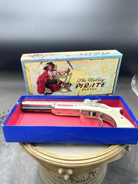 1950S HUBLEY MFG Double Barrel Pirate Pistol In Original Box! No. 265 ...