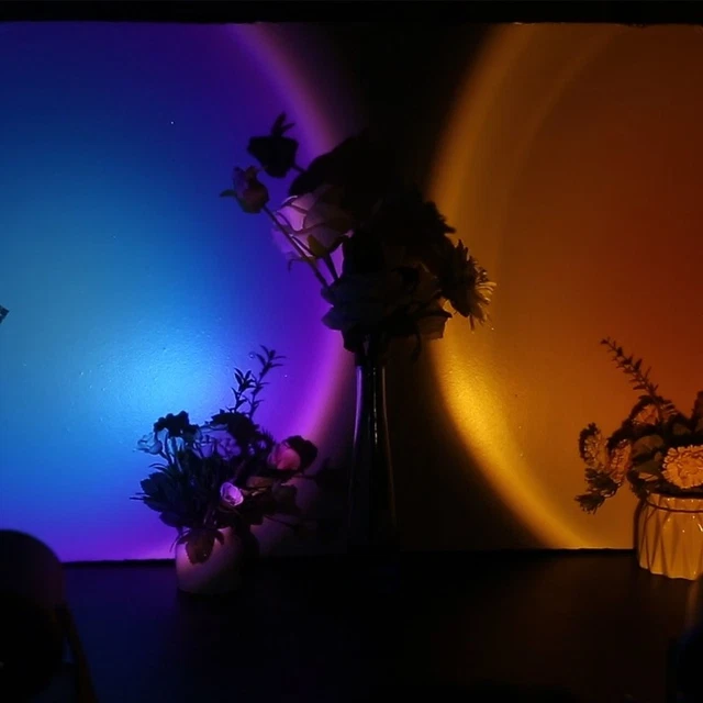 90 DEGREE ROTATION Rainbow Projection Lamp For Home Party Living Room ...