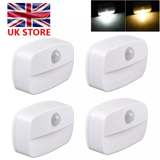 MOTION SENSOR LIGHT Indoor LED Night Light Stick on Nightlight Battery ...