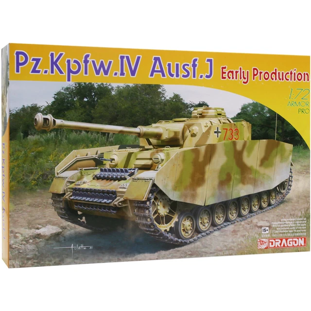 DRAGON PZ.KPFW . IV Ausf J Tank Model Kit 7409 Early Production Scale 1 ...
