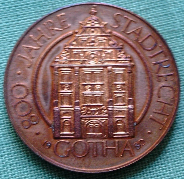 DDR MEDAILLE 800 Jahre Stadtrecht Gotha - Städtische Prägung um 1400 ...