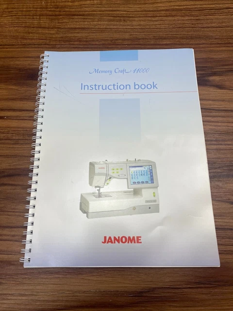 JANOME MEMORY CRAFT 11000 Embroidery Machine Instruction Manual Only ...