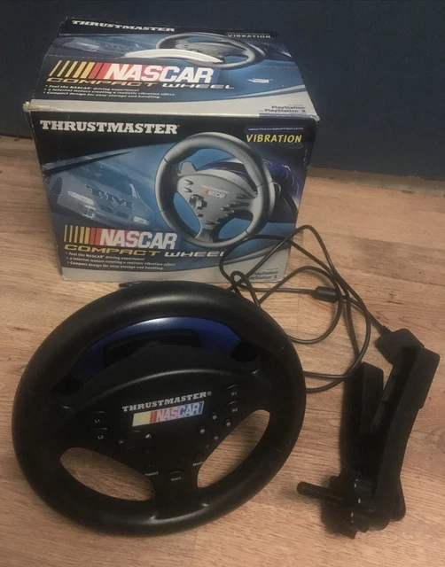 THRUSTMASTER NASCAR VIBRATION PS1/PS2 Steering Wheel Fully Working VGC ...