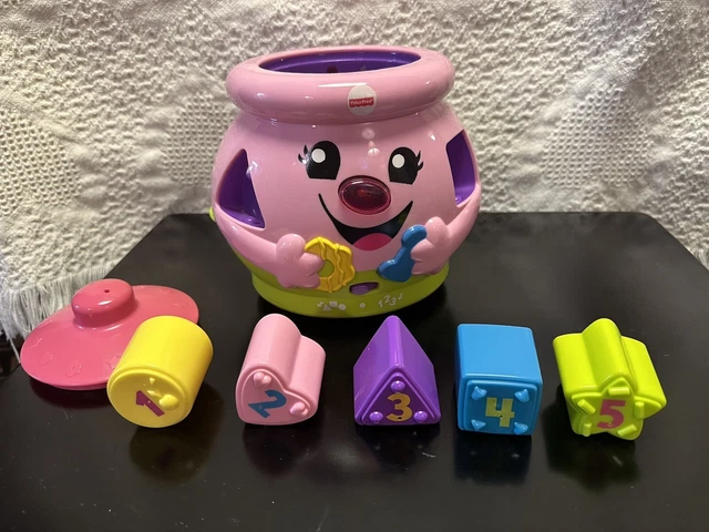 FISHER PRICE LAUGH & Learn Cookie Jar Shape Surprise Complete PINK $29. ...