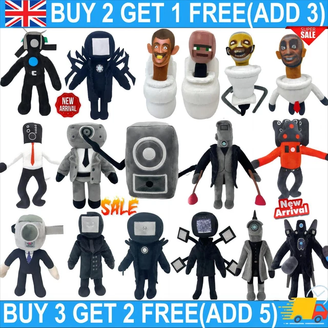 KIDS SKIBIDI TOILET Speaker Man bosses Sound Plush Toys Doll Titan ...