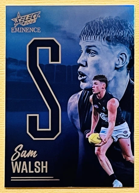 2025 SELECT AFL Eminence Gold Nameplate Sam Walsh Carlton Blues #29/190 ...