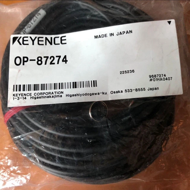 KEYENCE OP-87274 CONNECTOR Cable Cordset 10M 4 Pin Female Angle Plug ...