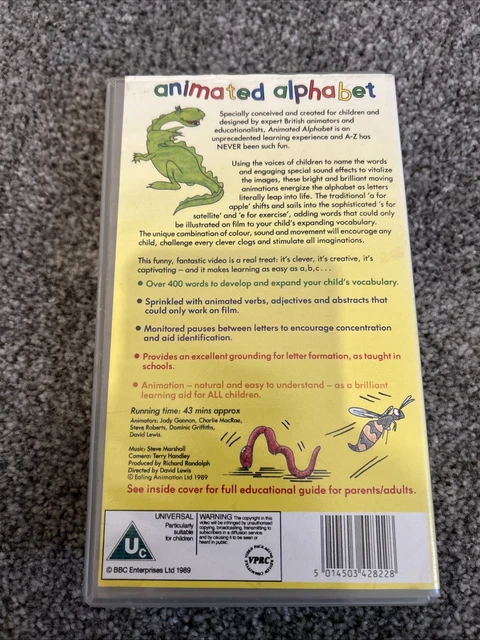 PLAYDAYS ANIMATED ALPHABET VHS Video BBC Childrens 80s 90s Vintage ...