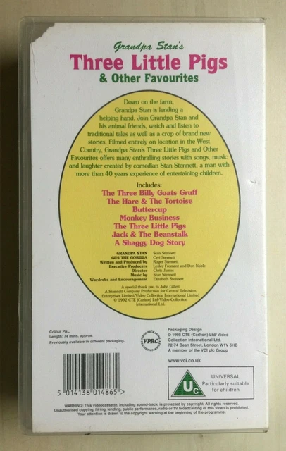GRANDPA STAN'S THREE Little Pigs - Vhs Video £12.99 - PicClick UK