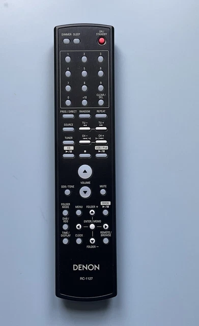 GENUINE ORIGINAL DENON Dab RC-1127 REMOTE CONTROL Working £19.50 ...