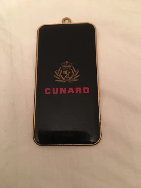 QUEEN ELIZABETH 2 Cunard QE2 Cabin Key Fob Key ring Black “Gold” Red ...