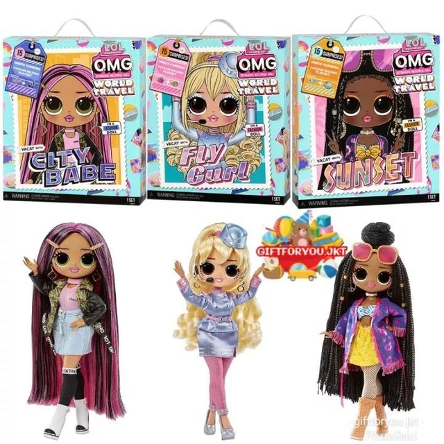 LOL SURPRISE DOLLS OMG World Travel Fashion Dolls Playset with 15 ...