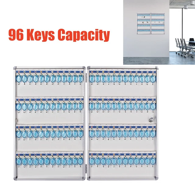 96 KEY WALL Mount Storage Cabinet Lock Box Safe Car Dealership Holder ...