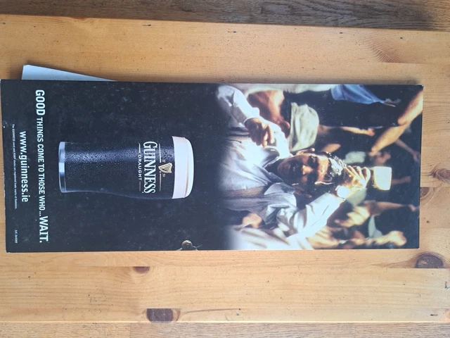 GUINNESS ~ CARDBOARD STAND-UP Shop/Pub DISPLAY SIGN £9.99 - PicClick UK