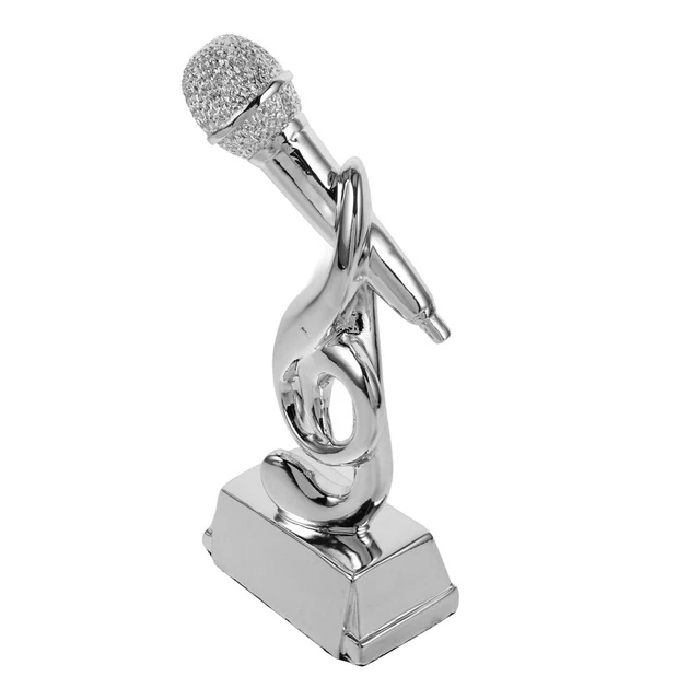 MUSIC TROPHY PARTY Decorations Karaoke Microphone Singing Awards £20.59 ...