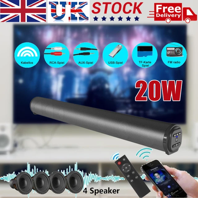 WIRED BLUETOOTH SPEAKER Soundbar TV Computer Home Theater Sound Bar ...